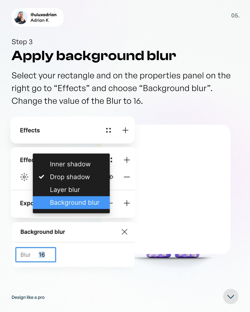 How to create a glass effect in Figma - Thread from UI Adrian ...