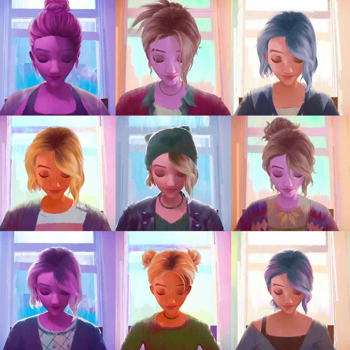 all the outfits of gwen in the prologue of “across the spiderverse” — a ...
