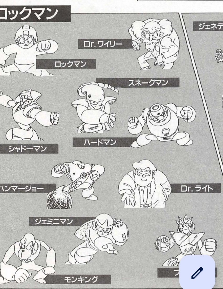 「Concept art of Mega Man characters from Adventure Quiz: Capc」Brianの漫画