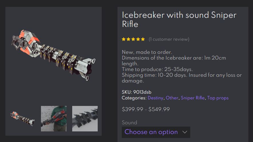 Icebreaker Sniper Destiny