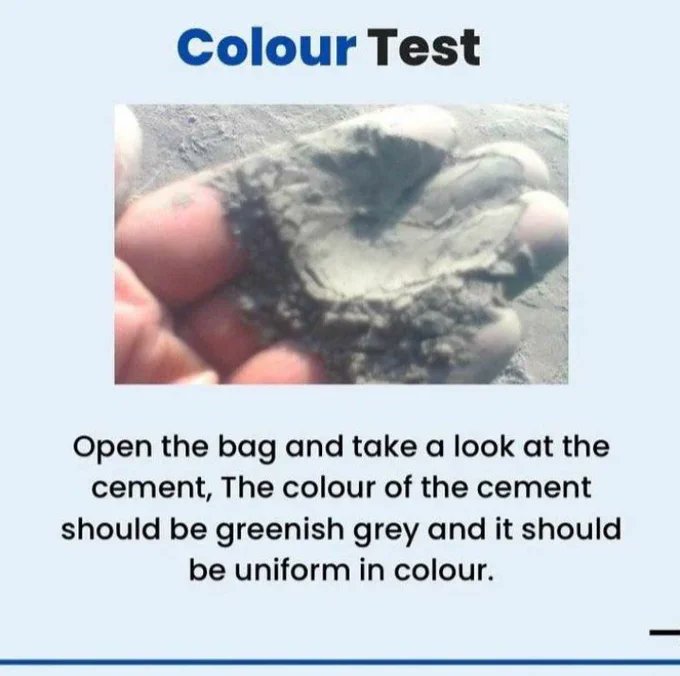 QUICK TESTS ON CEMENT. When cement is delivered on site generally you ...