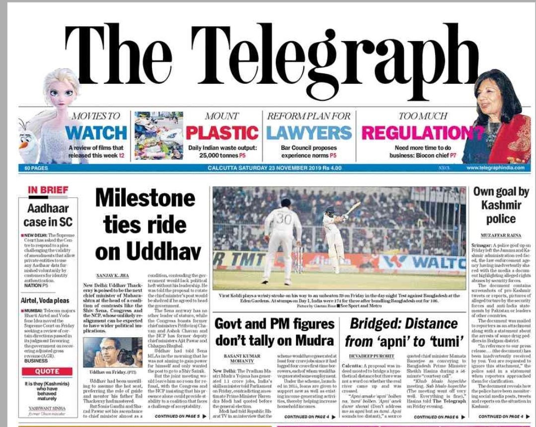 The headline of The Telegraph after PM's speech! They don't even act ...