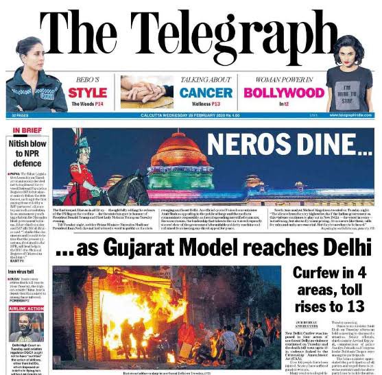 The headline of The Telegraph after PM's speech! They don't even act ...