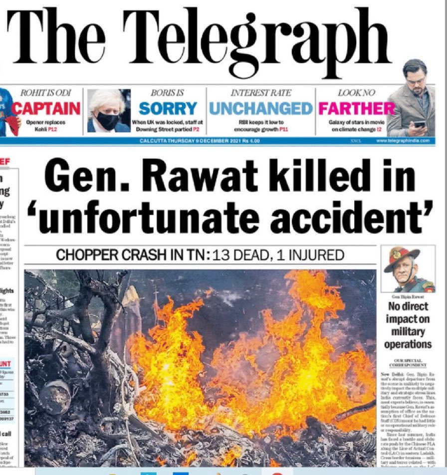 The headline of The Telegraph after PM's speech! They don't even act ...