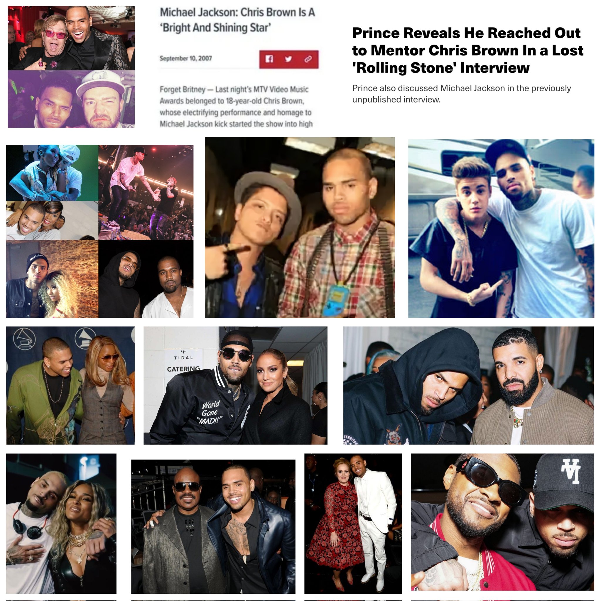Chris Brown Collage
