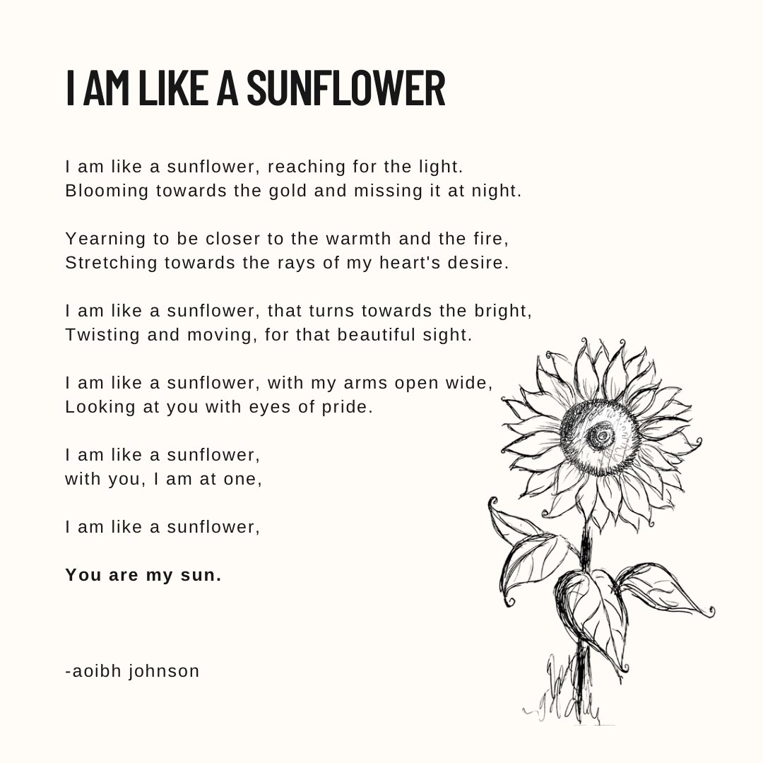 Happy Sunflower Poem 🌻🌞💛 #poetrycommunity #writersofinstagram