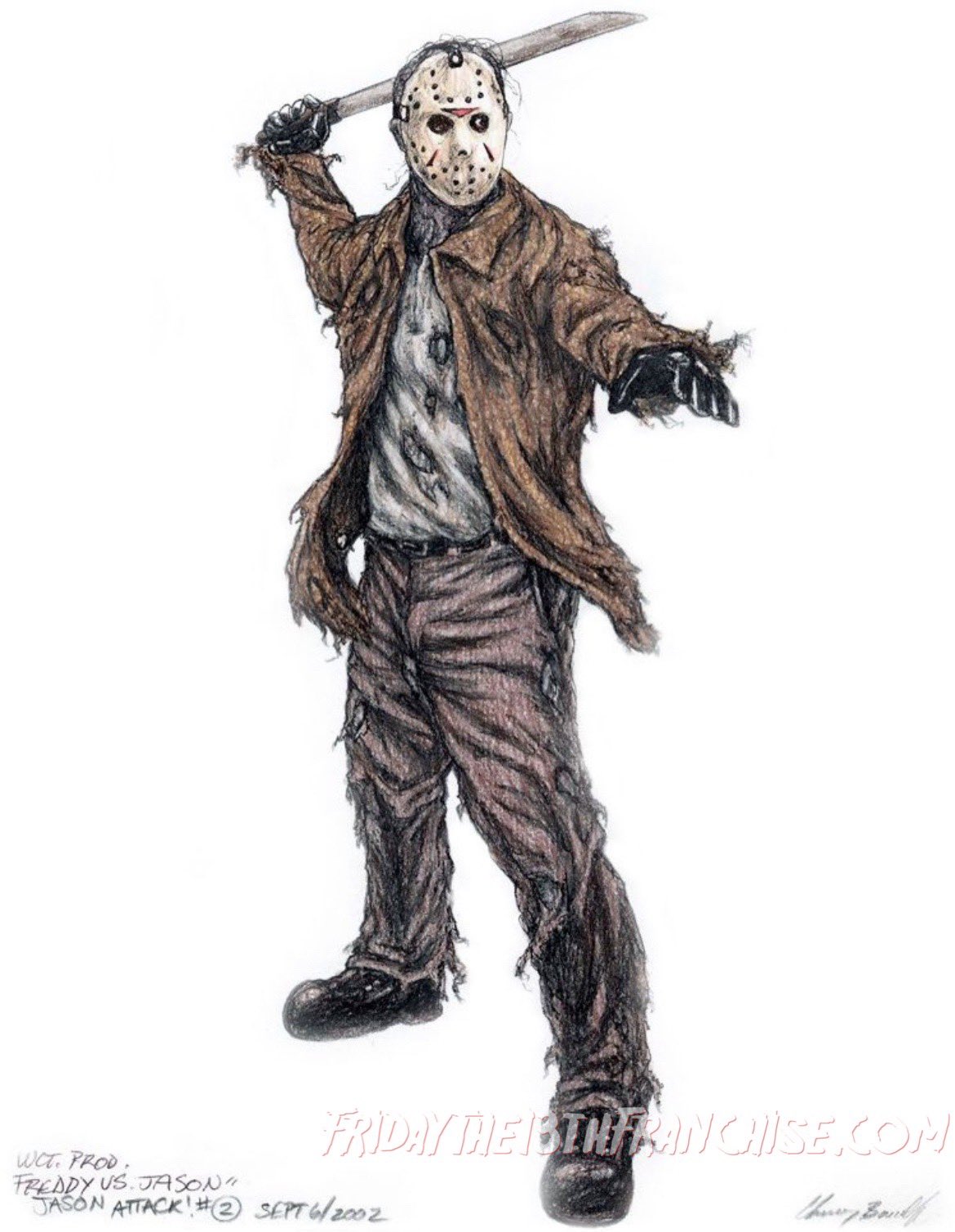 Jason Vs Freddy Drawing