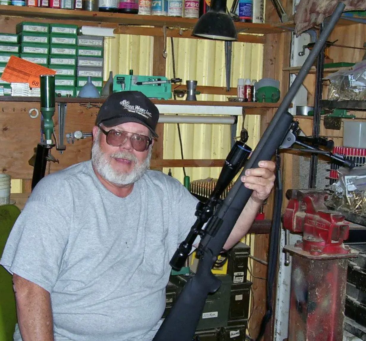 Crazy Old Man With Gun
