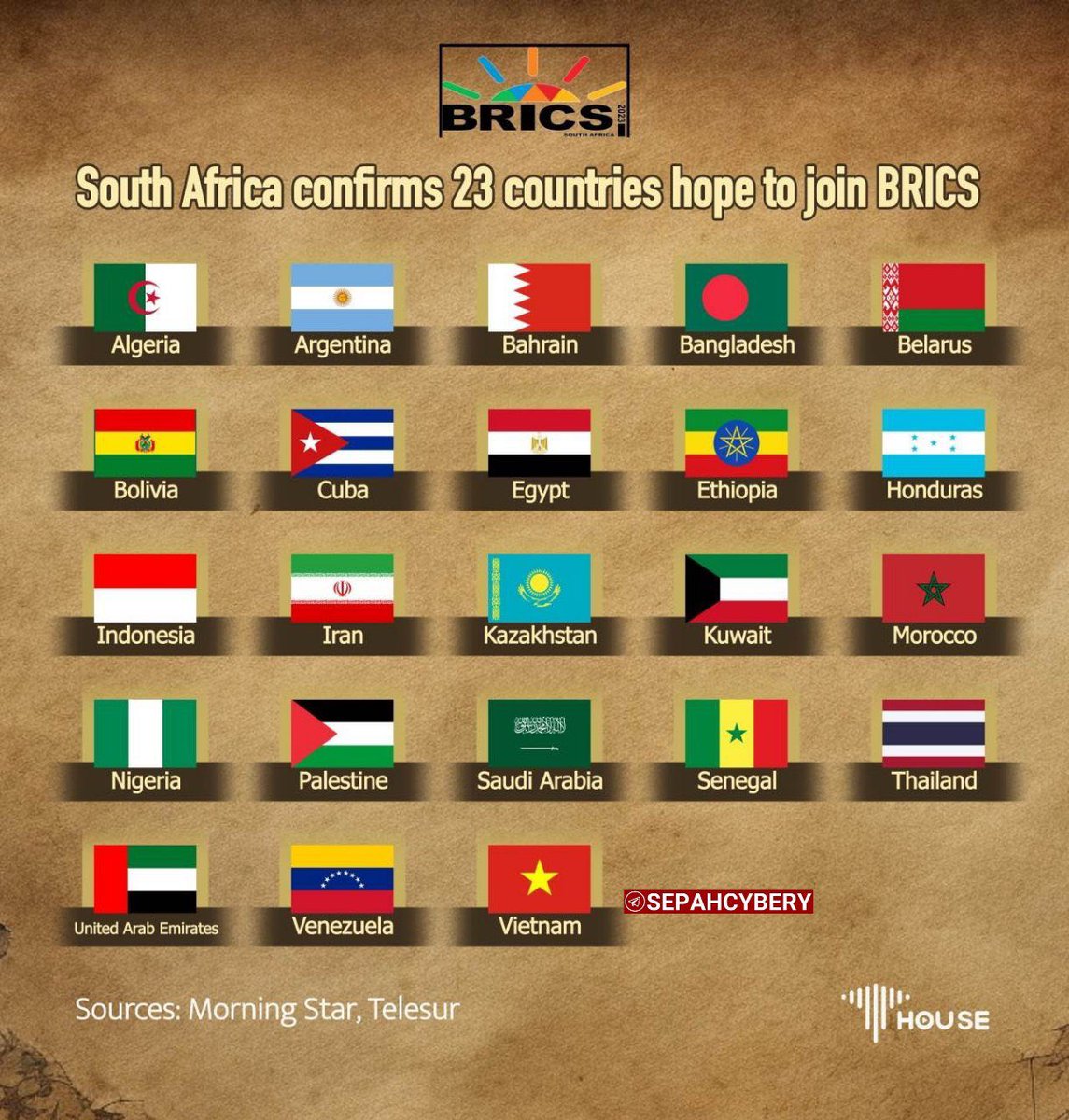 🇷🇺🇨🇳 23 countries have publicly expressed their intent to join BRICS this August, more have done ...