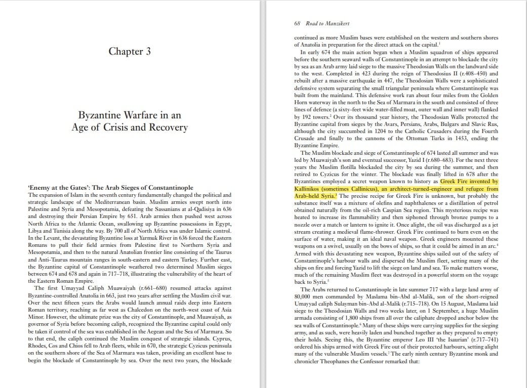 1 النار اليونانية كالينيكوس Callinicus of Heliopolis هو مهندس معماري ...