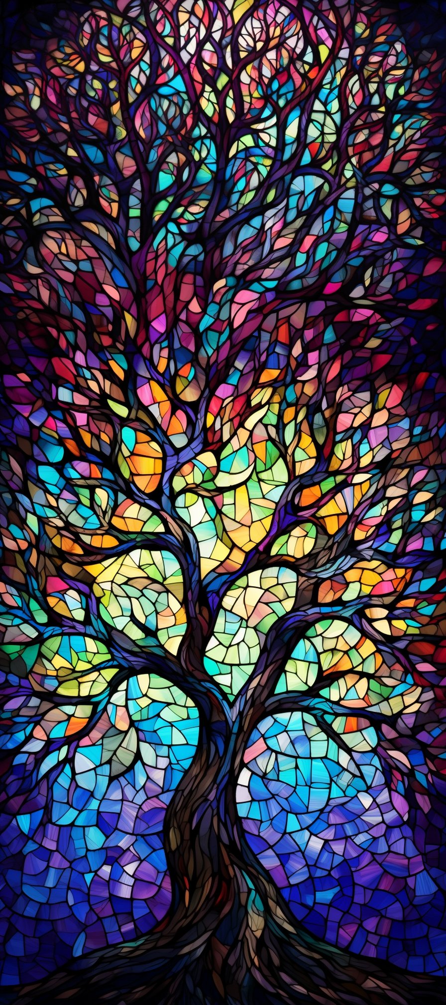 Mosaic Trees Paintings