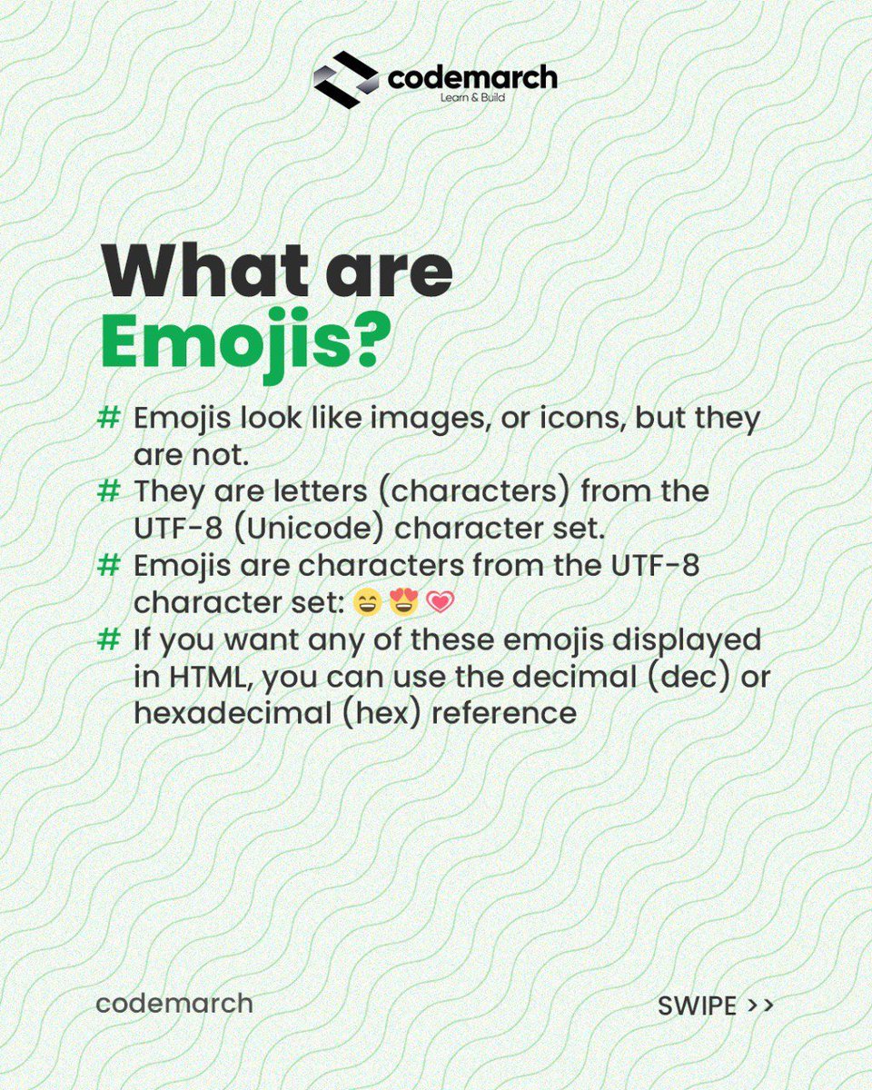 HTML Emojis & Semantic Elements: - Thread from codemarch @codemarch ...