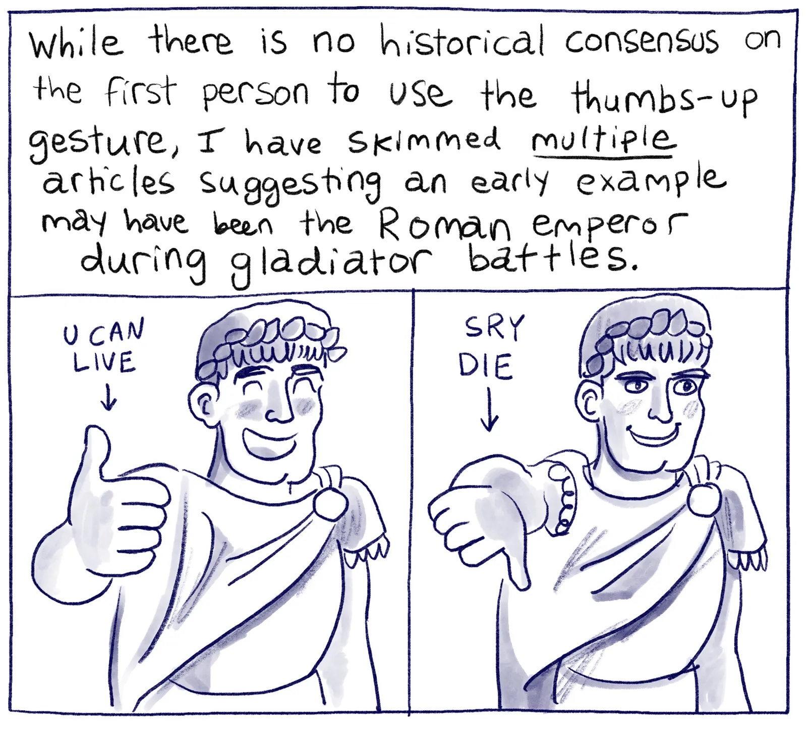 Gladiator Thumbs Down Square