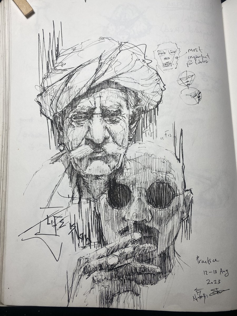 「I just love drawing faces in Pen man 😩」ShoNobi ART👨🏾‍🎨🎨🇳🇬の漫画