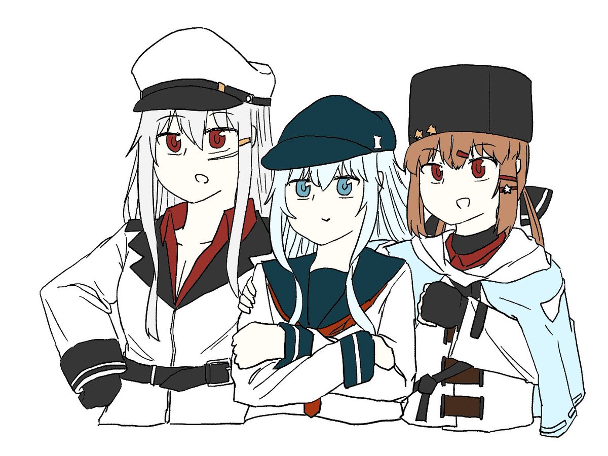 ガングート(艦隊これくしょん) ,響(艦これ) ,タシュケント(艦隊これくしょん) 「xopowo～ 」|Knyaz@一日目東ウ46bのイラスト