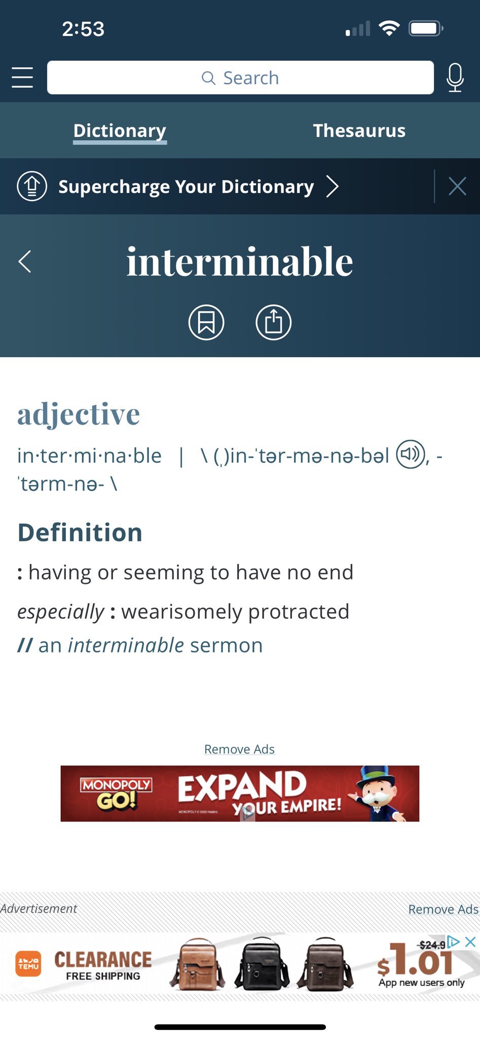 Protracted Definition