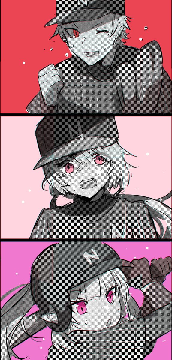 にじさんじ「49日目 ずしりの絆⚾️ #にじさんじアルプススタンド #KuzuArt #し」御幸ユコの漫画