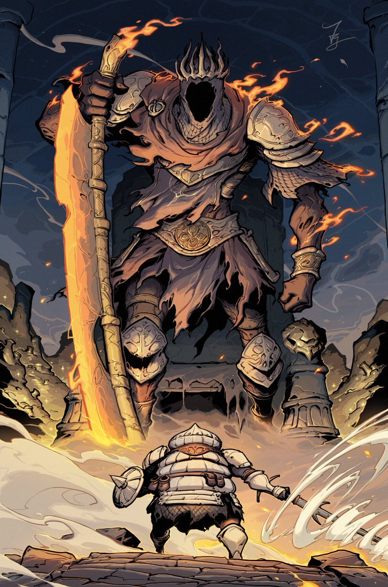 「Fan art | Dark Souls III - Yhorm the F艾」|THE ART OF VIDEO GAMESのイラスト