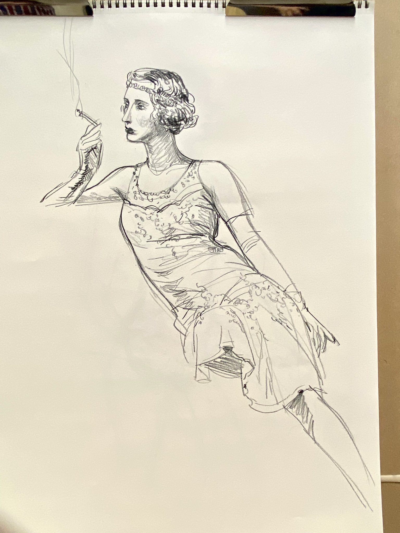 Flapper Dancing Drawing