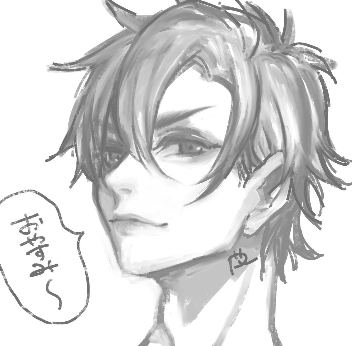 「あら〜〜〜好きな感じに描けたわ〜〜〜こういうタッチもいいじゃろ?おやすみ。」葵パキラ🌿KUA2-3の漫画