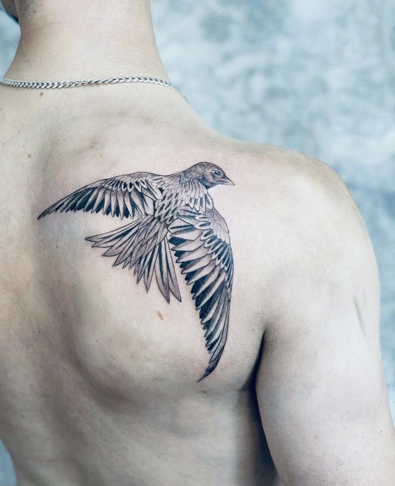 Bird Tattoos For Men On Back Bird Back Tattoos Images, Pictures