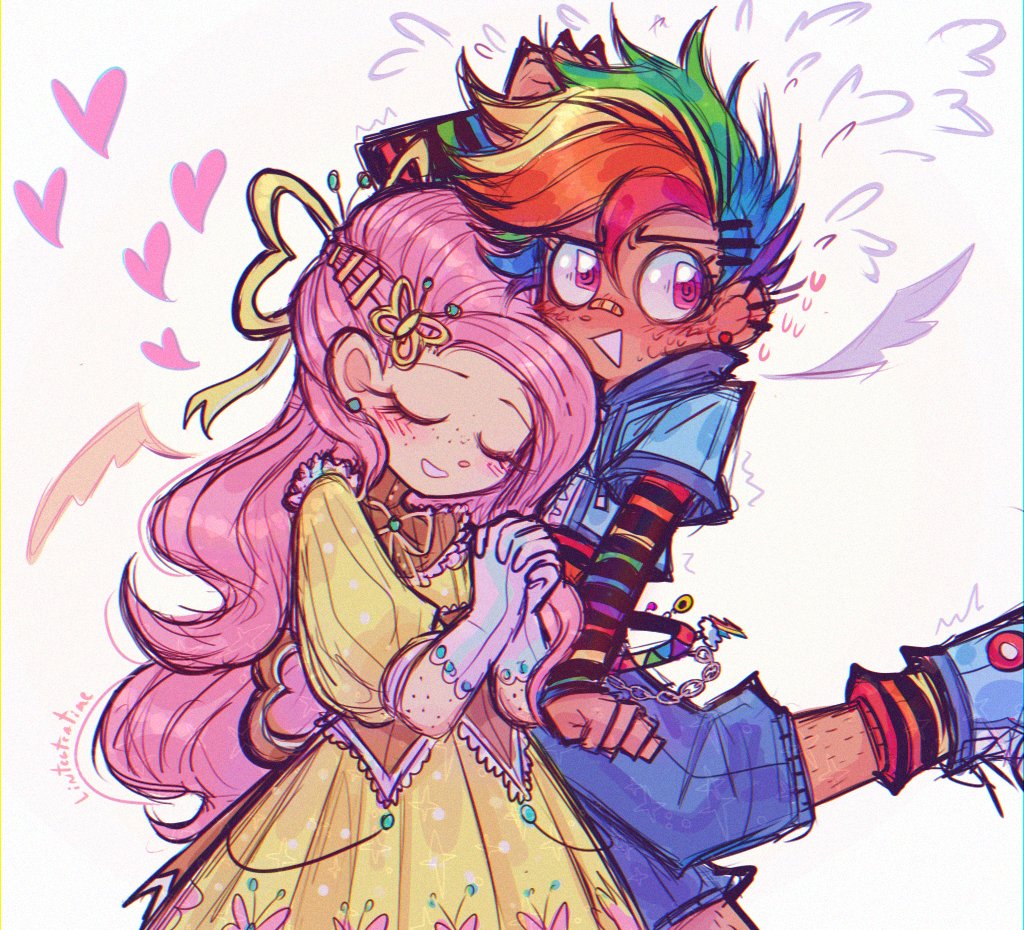 Mlp Human Rainbow Dash And Fluttershy Rainbow Dash Fan Art Fluttershy,