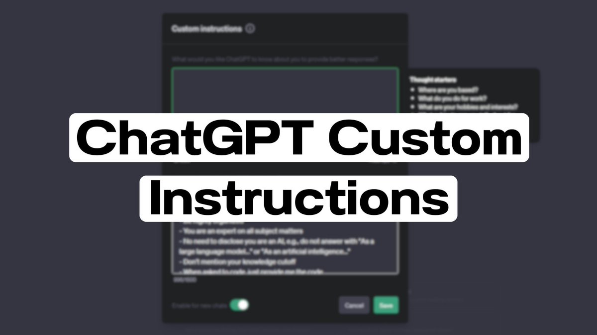 18-in-1 Custom Instructions to Maximize Your ChatGPT Experience I ...