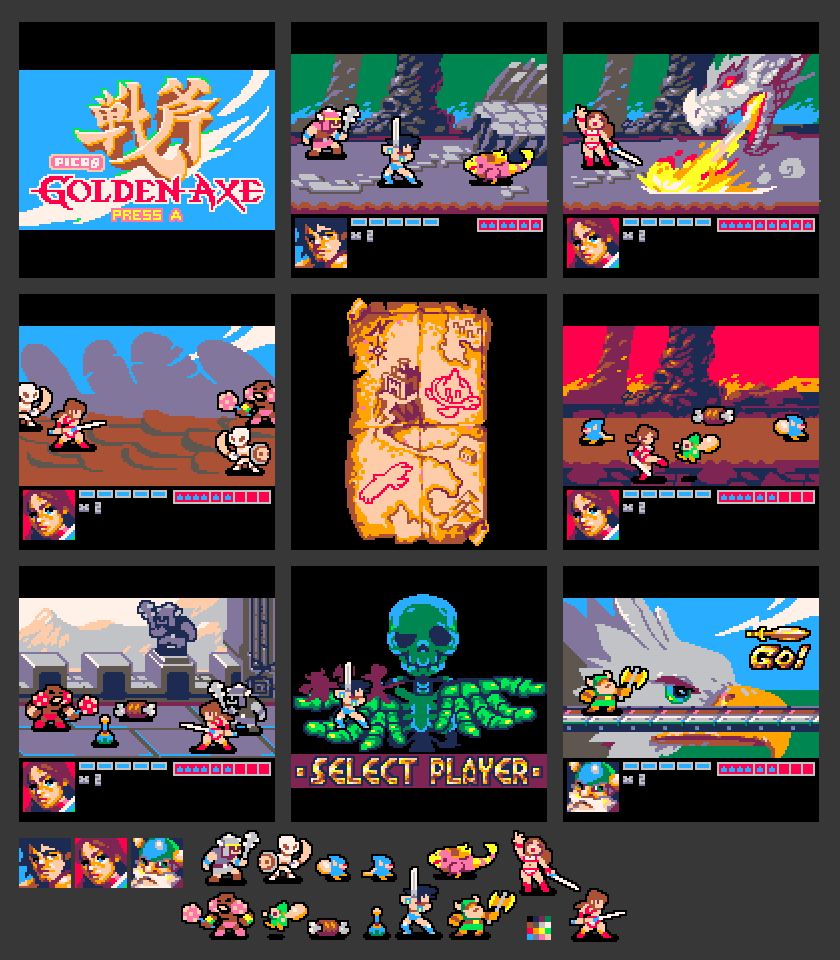 Golden Axe 2 Sprites