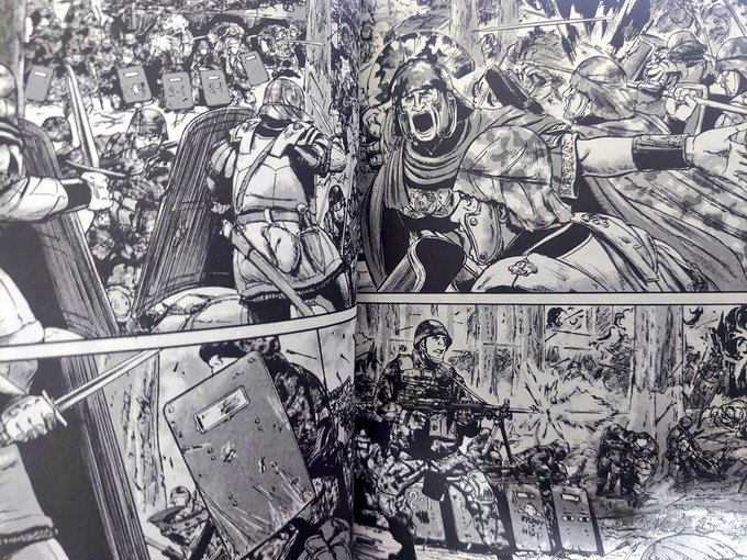 漫画版『GATE』、漫画でこれだけ大多数描き込んでしかも細部も描き込む竿.. | Hound ＠C106 17日(日)_東6_キ-52a さんのマンガ | ツイコミ(仮)