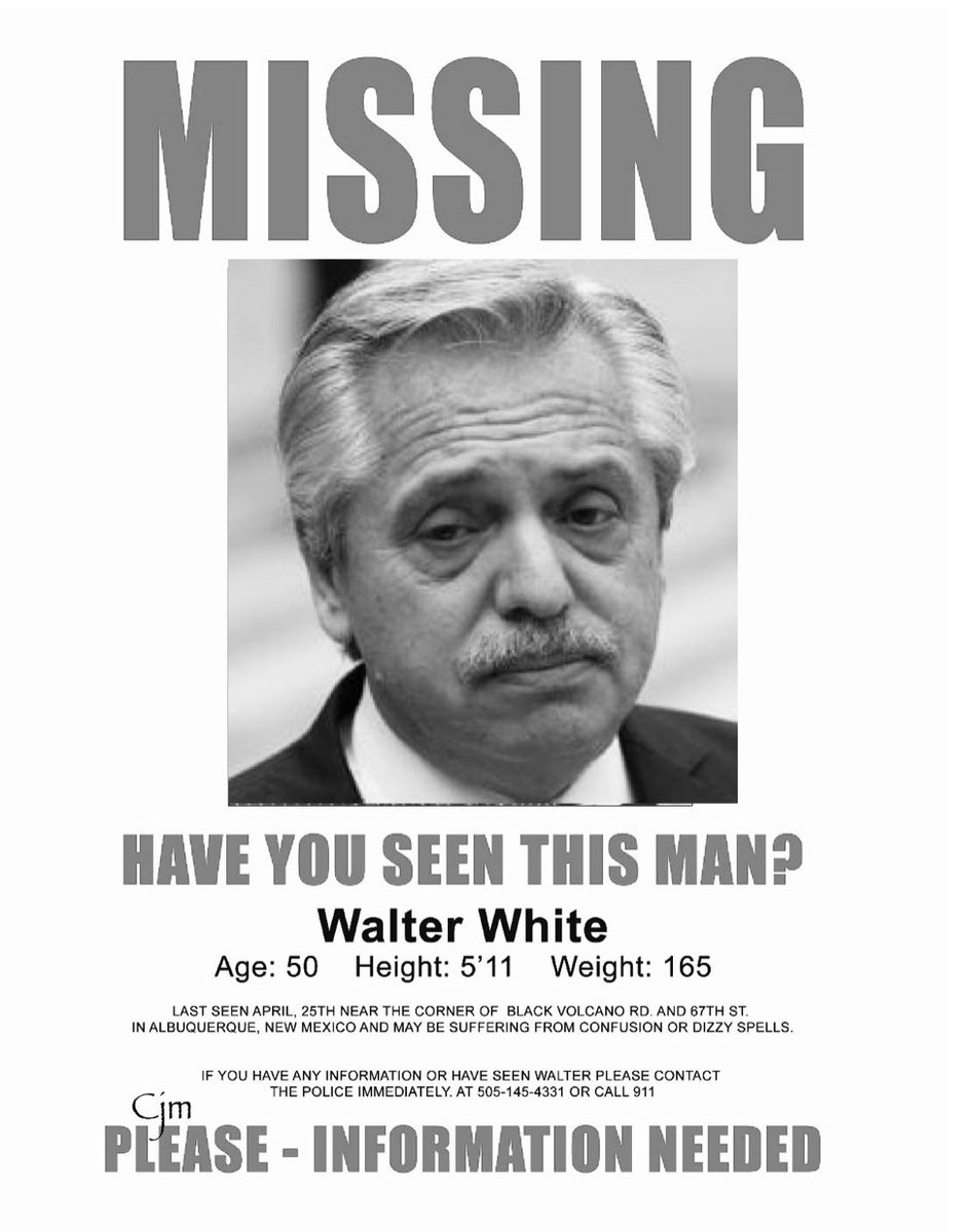 Walter White Missing Poster