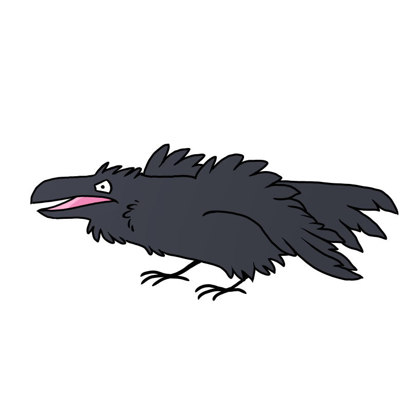 Cartoon Evil Crow