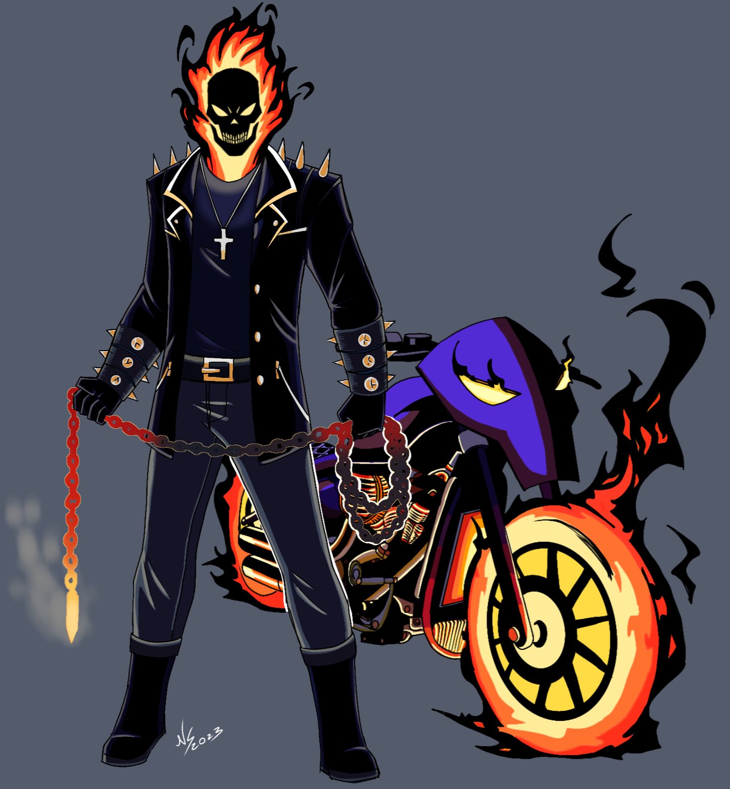 Blue Ghost Rider Danny Ketch