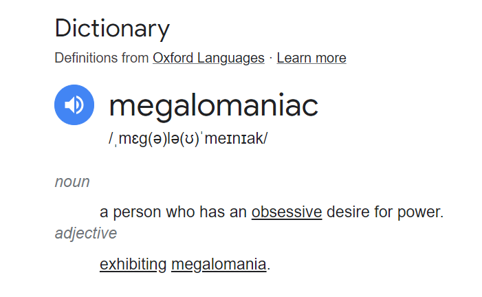 Megalomaniac Definition