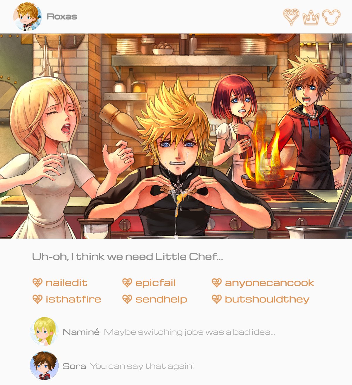 Roxas And Namine Sora And Kairi