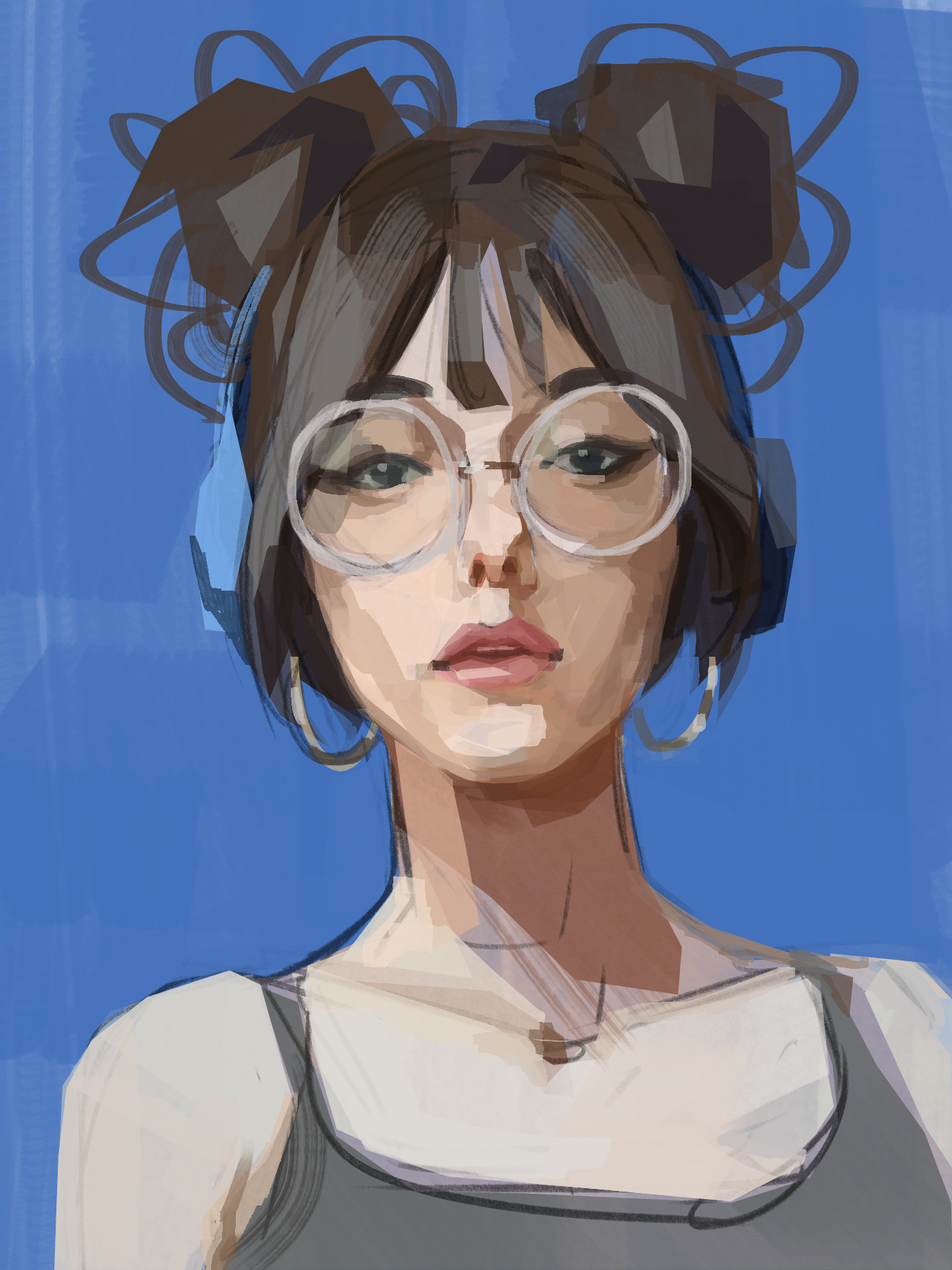 Stylized Self Portrait Art Self Portraits NANDUA ART