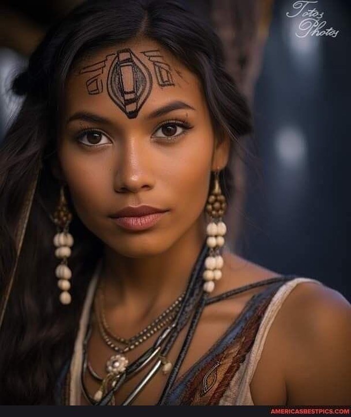 Native American Female Face