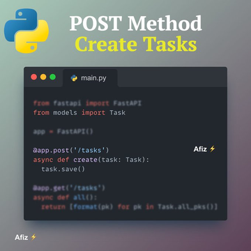 Build RESTful API with FastAPI (with code snippets) In this thread, we ...