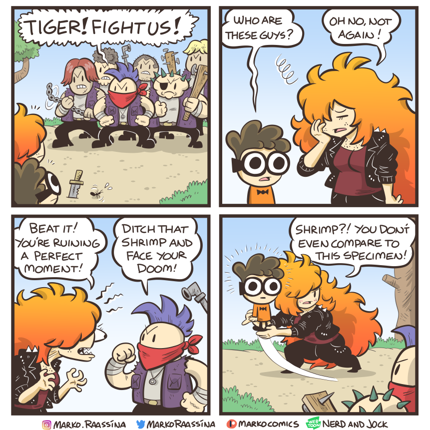 「Can Nerd ride inside Tiger's hair? Read the full comic by be」Marko ...