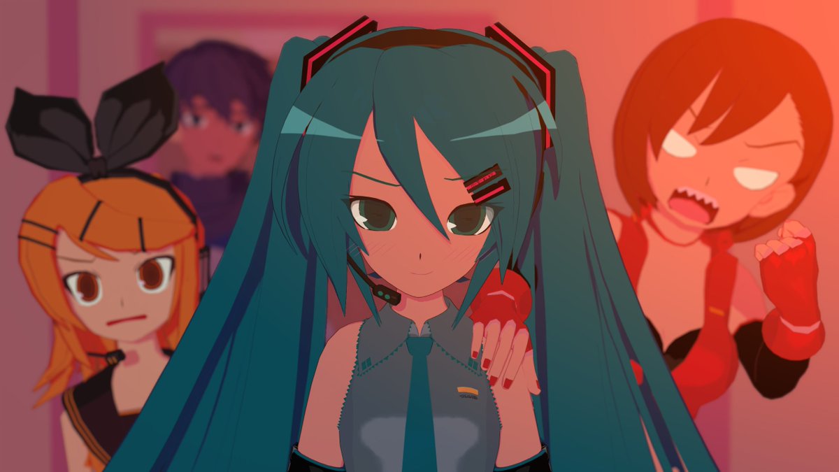 初音ミク ,鏡音リン ,メイコ(VOCALOID) 「Hello, everyone!at 6PM today, (about 4 h ...