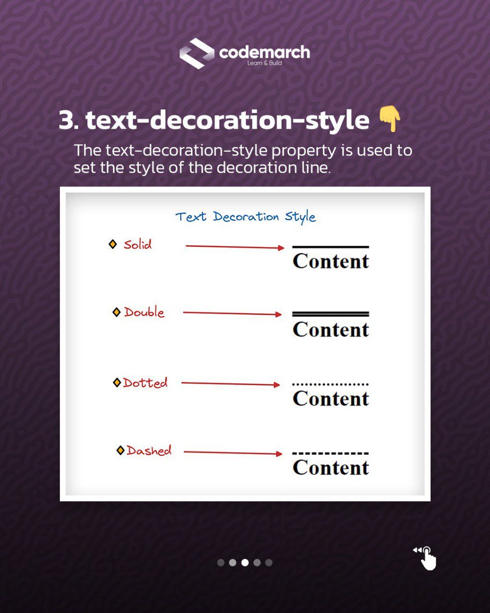 Text Decoration In CSS: - Thread from codemarch @codemarch - Rattibha
