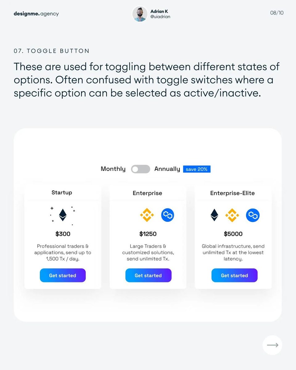 Button types in UI - Part 1 - المسلسل من UI Adrian @uiuxadrian - رتبها
