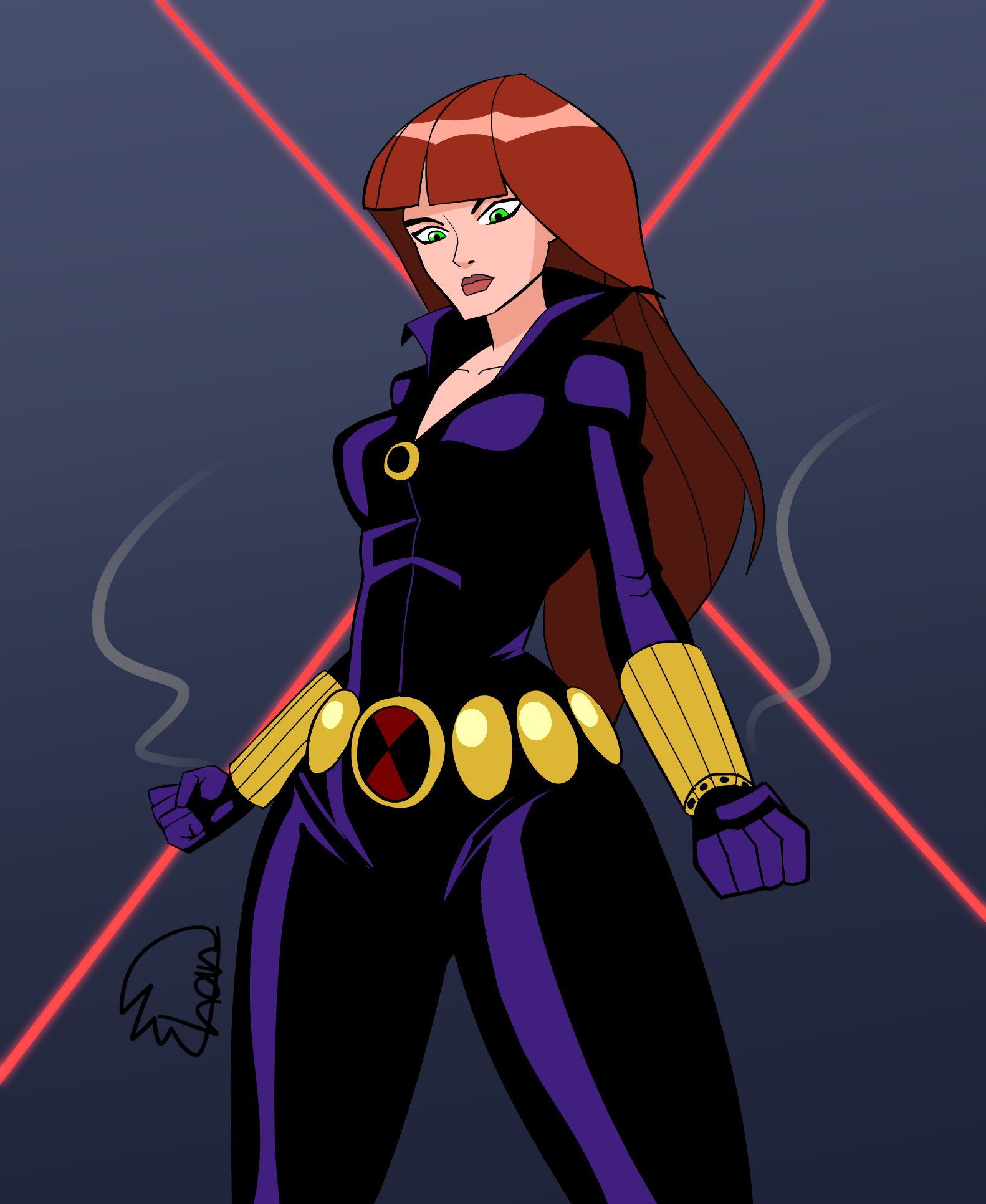 Black Widow Avengers Cartoon