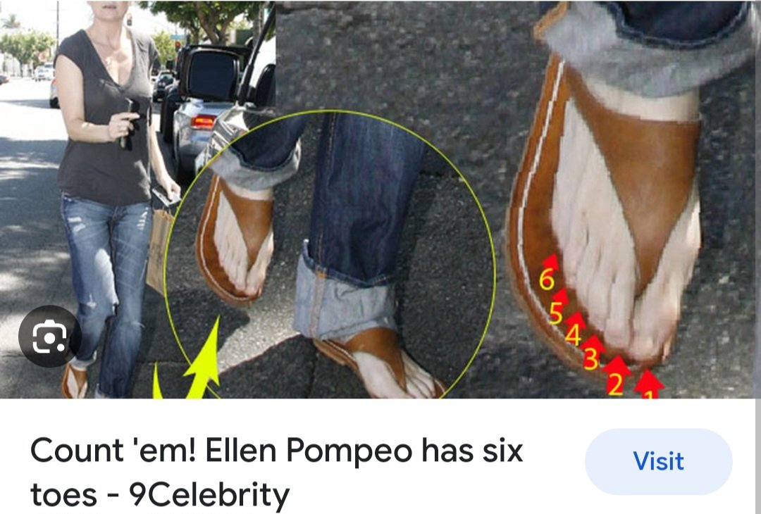 Ellen Pompeo Has Six Toes