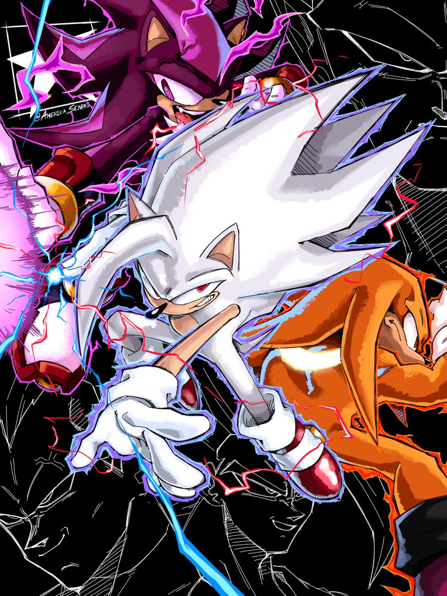 「SONIC X DRAGON BALL SUPER#SonicTheHedgeh」|←/America COMMISSIONS OPENのイラスト