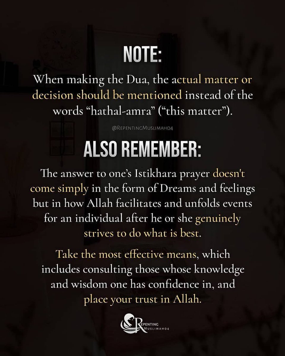HOW TO OFFER ISTIKHARA PRAYER. ☆》THREAD ️👇 - Thread from Cool_Ustaaz ☪ ...