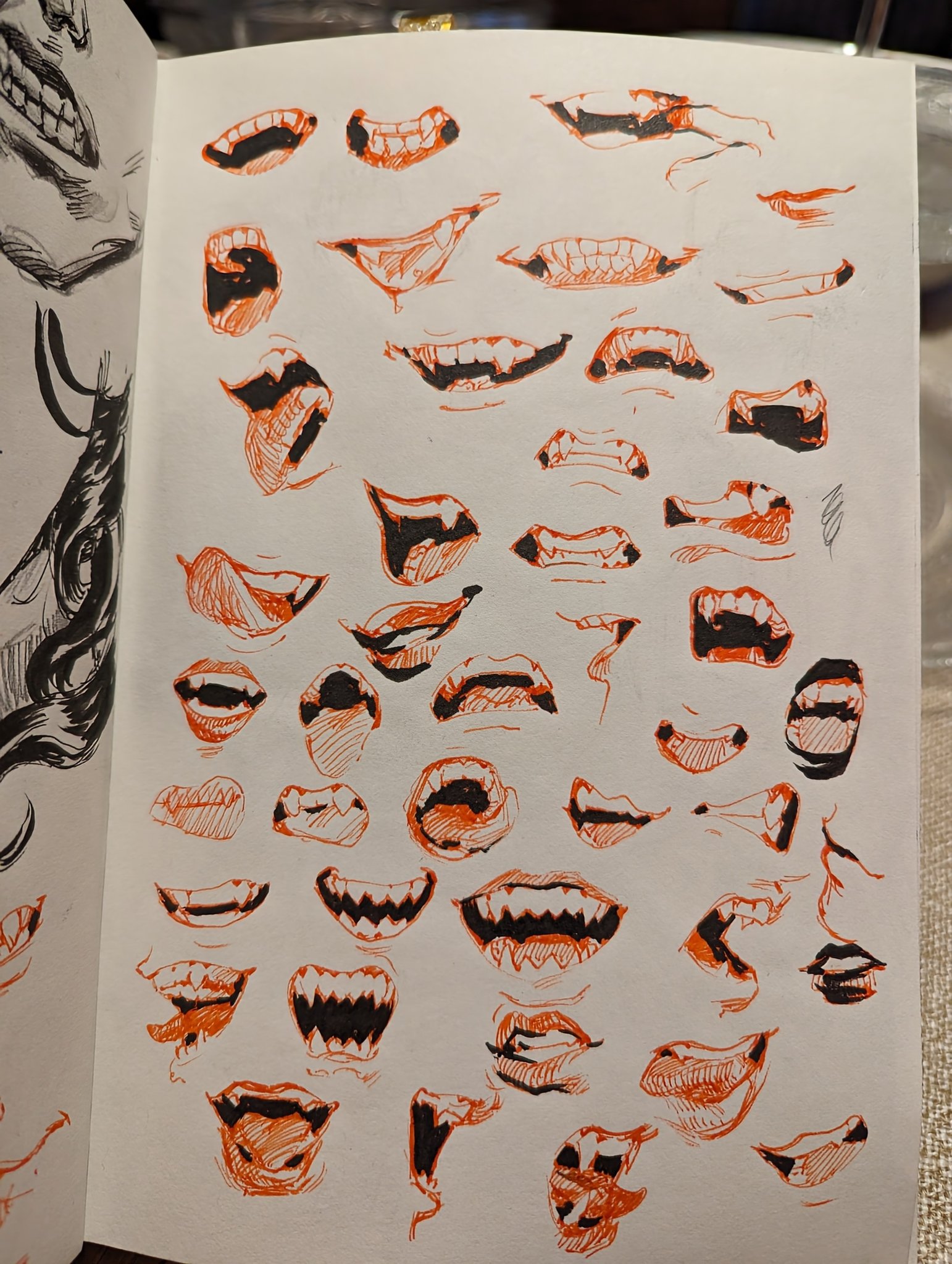Scared Mouth Drawing