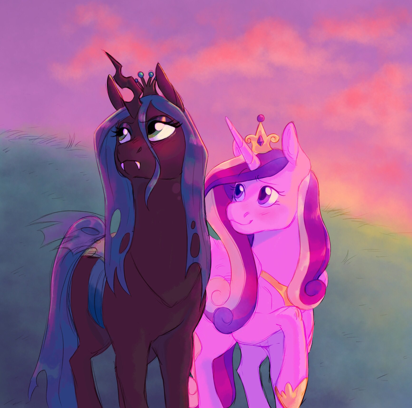 Queen Chrysalis And Princess Cadence