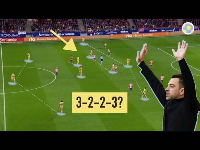 Xavi Hernández's approach to midfield configuration during the previous ...