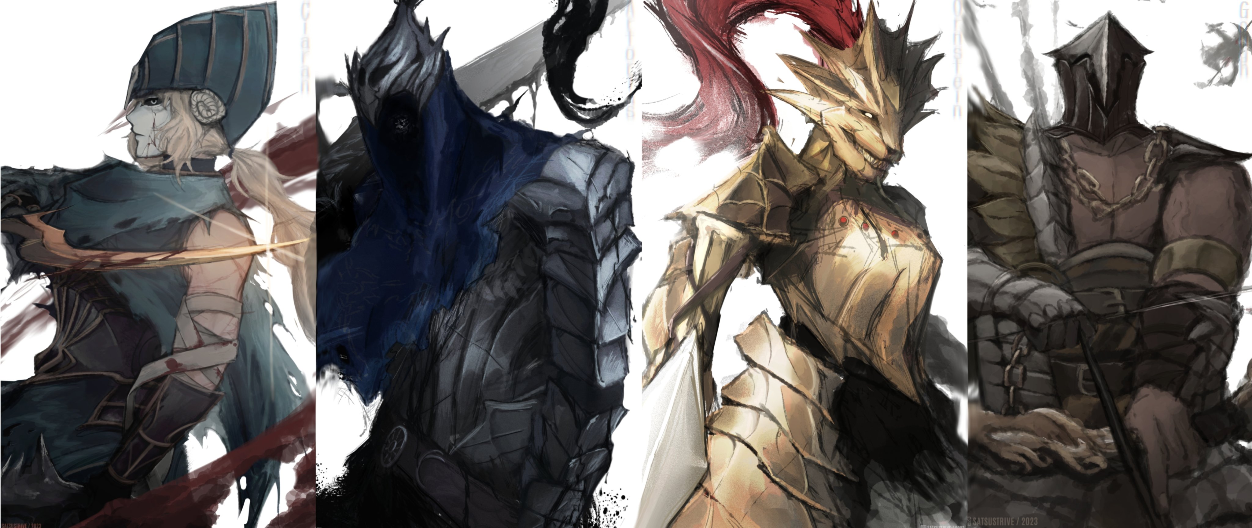 Four Knights Of Gwyn Wallpaper