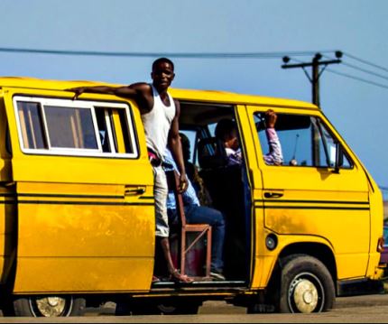 Danfo buses are a common sight on the streets of Lagos, Nigeria. These ...